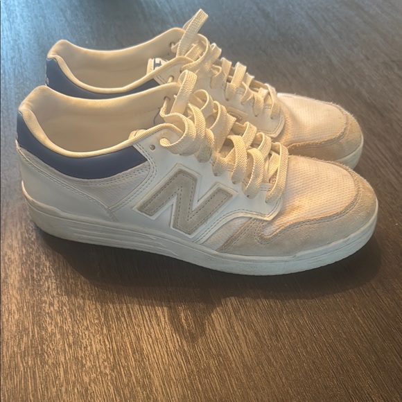 New Balance | Shoes | New Balance White Sneakers With Blue Highlights ...